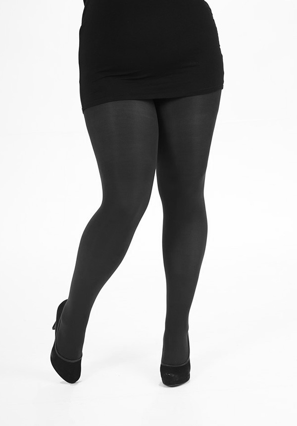 120d Opaque Tights Black Plus Size Bras